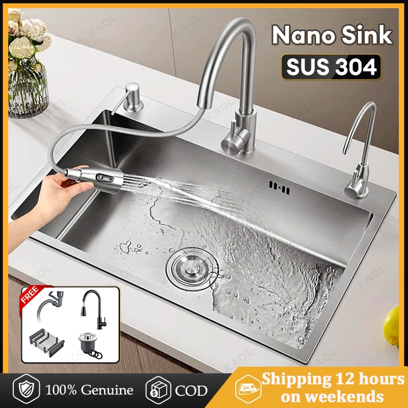Sinki Dapur Sinki Stainless Steel Kitchen Sink Bowl Oil resistant ...