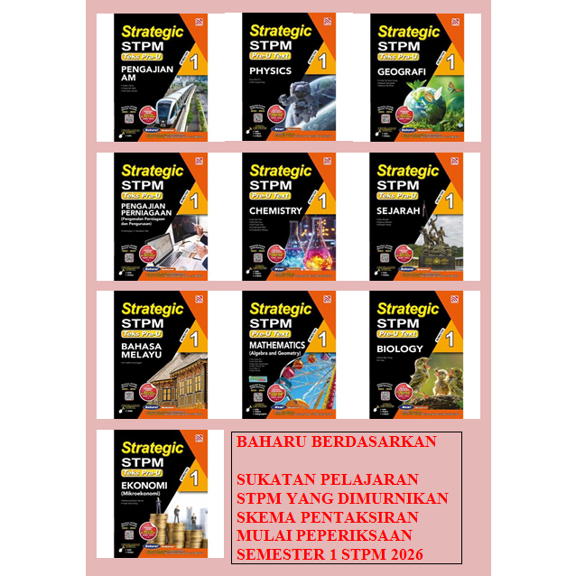 STRATEGIC STPM TEKS PRA-U SUKATAN PELAJARAN STPM 2026 SEMESTER 1 (SEMUA SUBJEK) | Shopee Malaysia