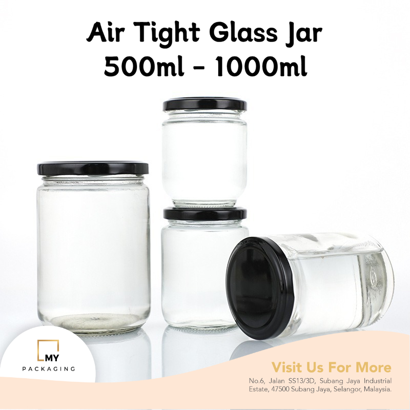 500ml 730ml 1000ml Air Tight Glass Bottle, Jam, Honey Bottle, Bird's ...