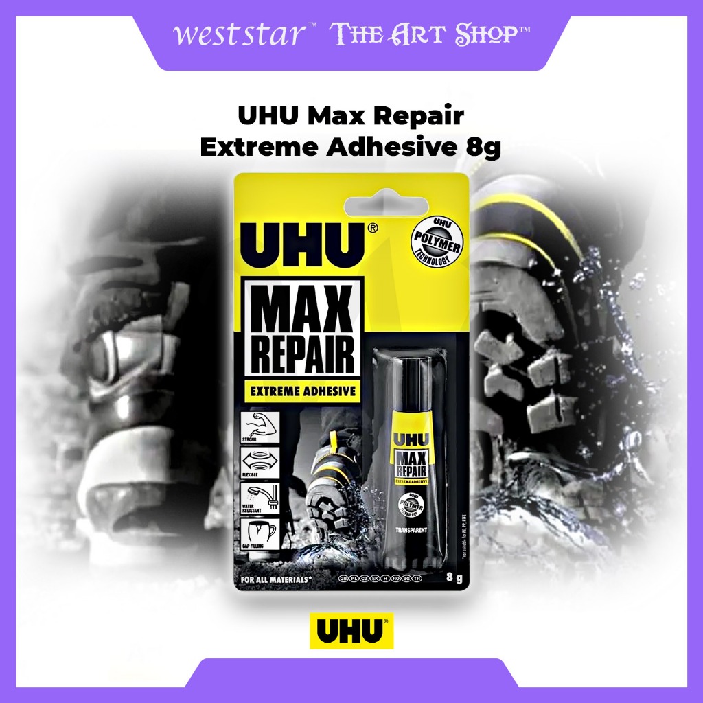 [Weststar The Art Shop] UHU Max Repair EXTREME Adhesive | 8g | Shopee ...
