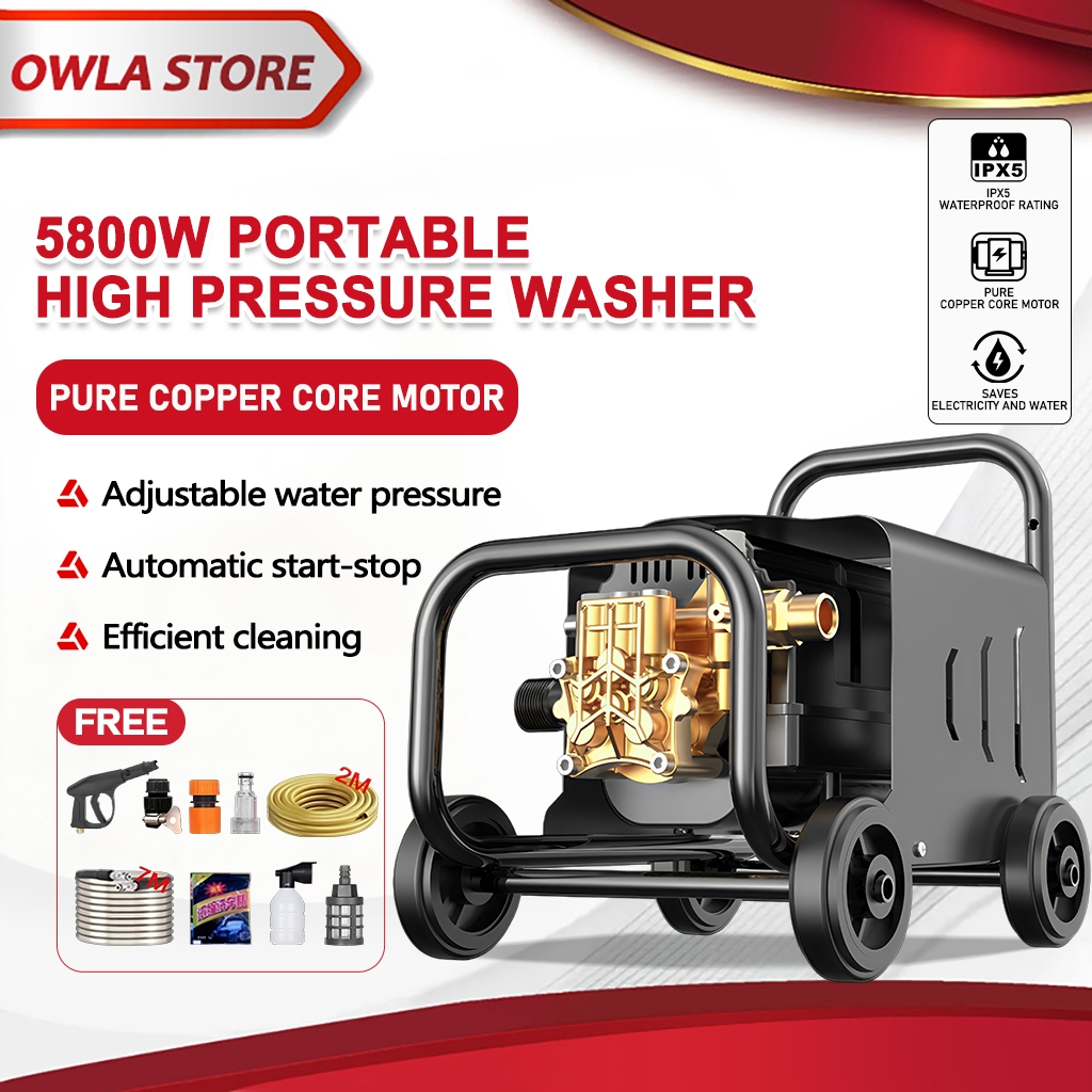 🔥Power Upgrade🔥5800W Water Jet Car High Pressure Cleaner High Pressure ...