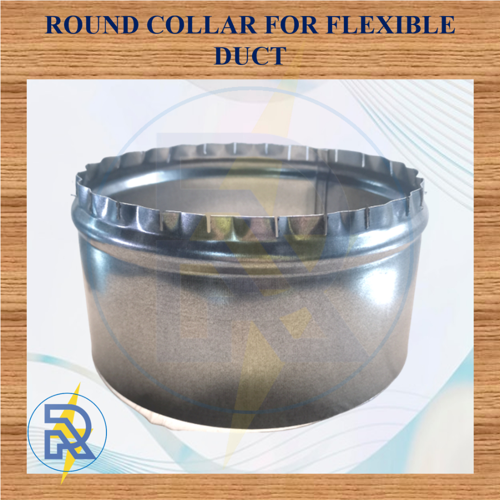 R-Electric GI Kolar Saluran Udara Bulat / Round Duct Collar / Flexible ...