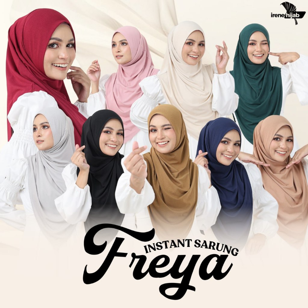 INSTANT TUDUNG SARUNG FREYA V SHAPE -HQ MOSSCREPE PREMIUM - IRONLESS ...