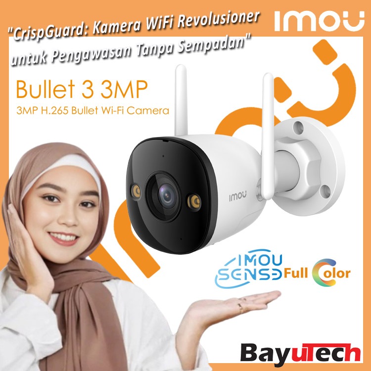 Imou Bullet 3c / 3 Wifi Camera CCTV Security Camera Night Vision Starlight Siren Wifi 6 3MP 5MP ...