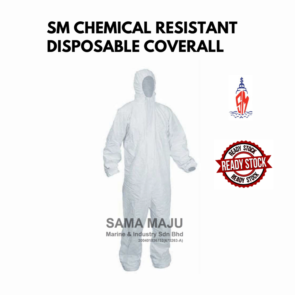 SM Chemical Resistant Disposable Coverall (Pakai Buang) | Shopee Malaysia