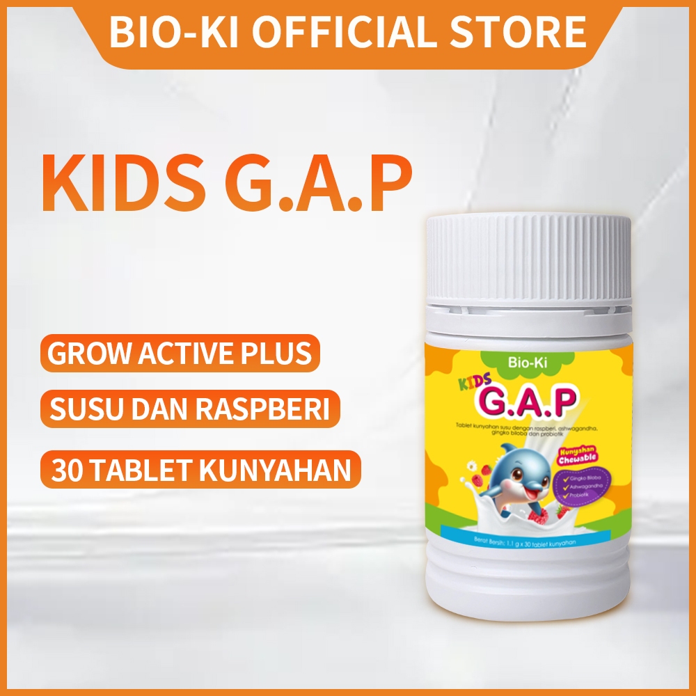 Bio-Ki Kids G.A.P | Brain Booster Multivitamin for Kids| Kanak Minda Daya Ingatan Vitamin C ...