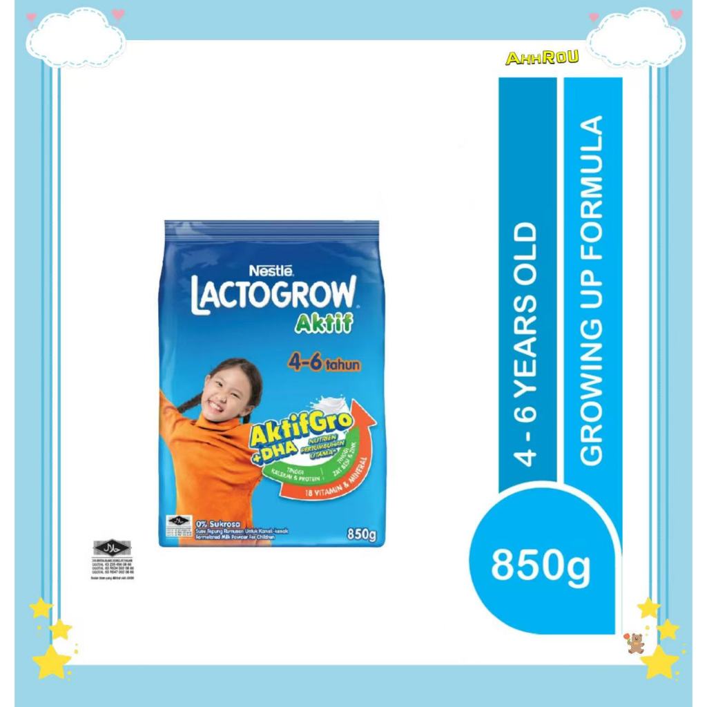 Nestle Lactogrow Aktif 4-6 Years (850g) | Shopee Malaysia