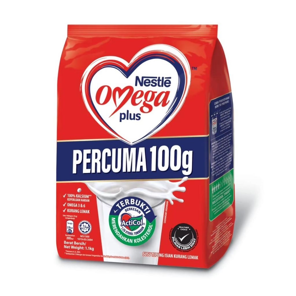 NESTLE OMEGA Plus Acticol Milk Powder (1.1kg) | Shopee Malaysia