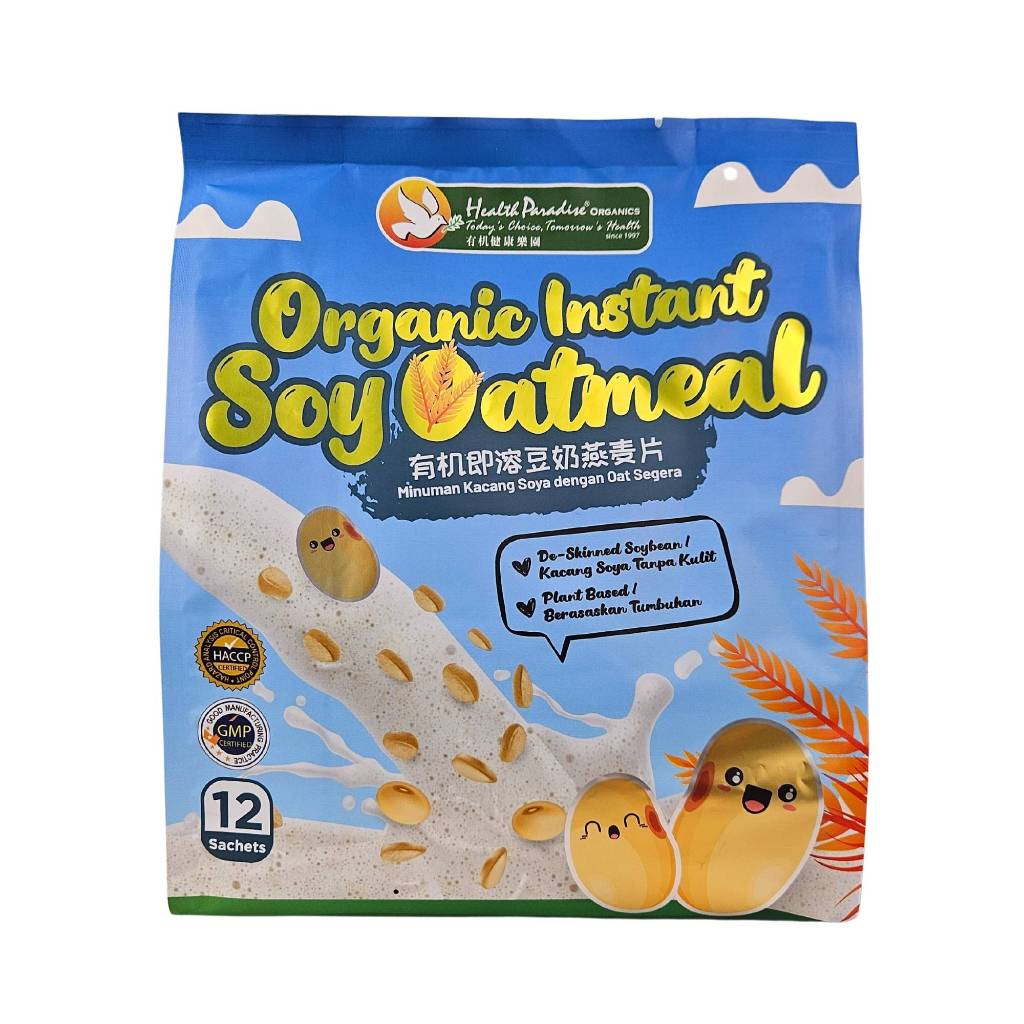 (EXP 1/2026) Health Paradise Organic Instant Soy Oatmeal 360g (30g x 12sachets) | Shopee Malaysia