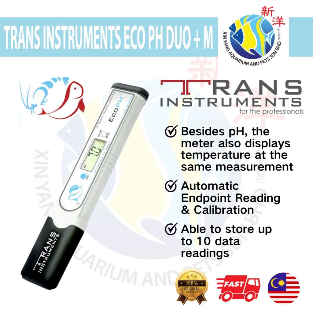 TRANS INSTRUMENTS ECO PH DUO+ M (AQUARIA, AQUACULTURE) [WITH 10 MEMORY ...