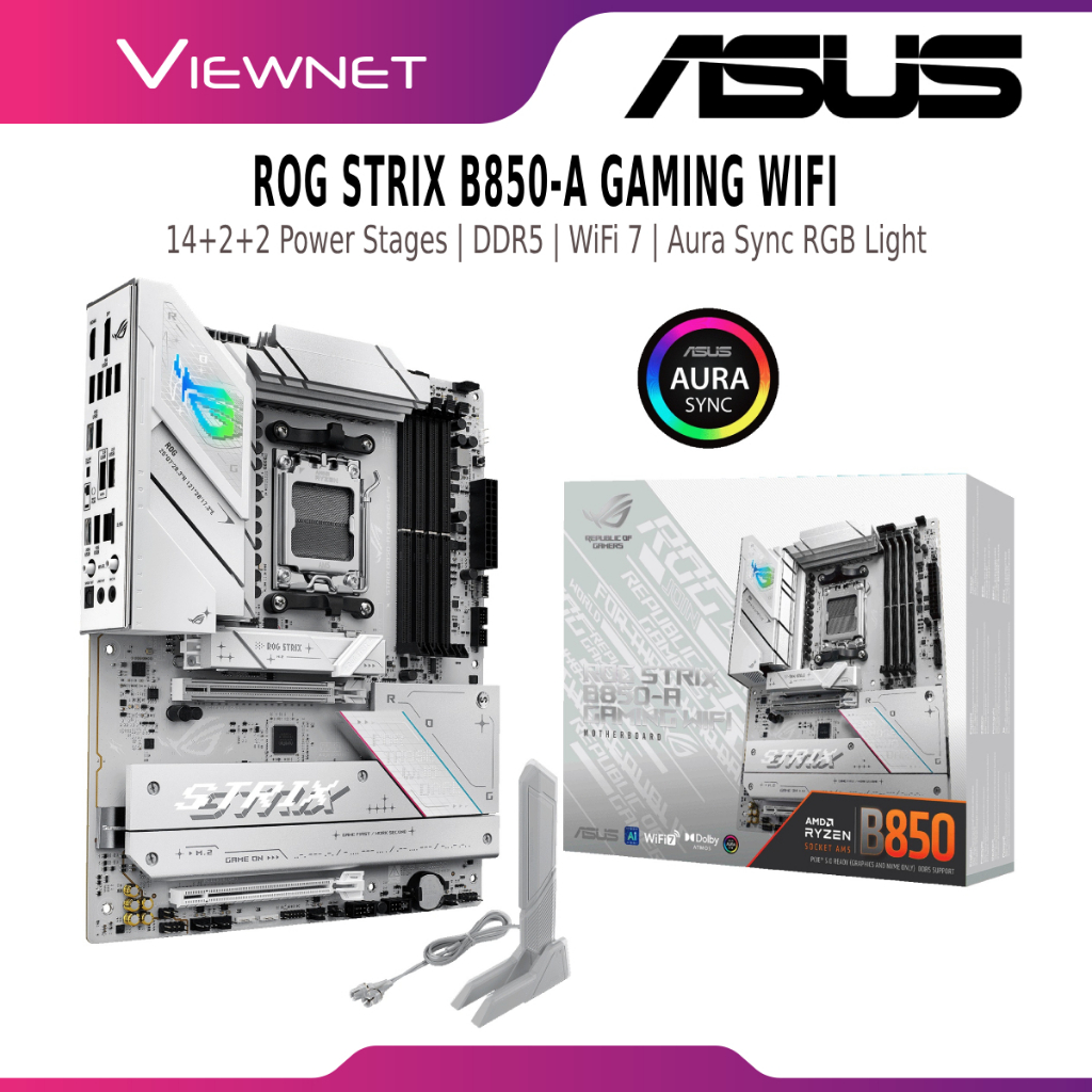 ASUS ROG B850-A WIFI DDR5 AM5 GAMING MOTHERBOARD COMBO PROCESSOR RYZEN ...