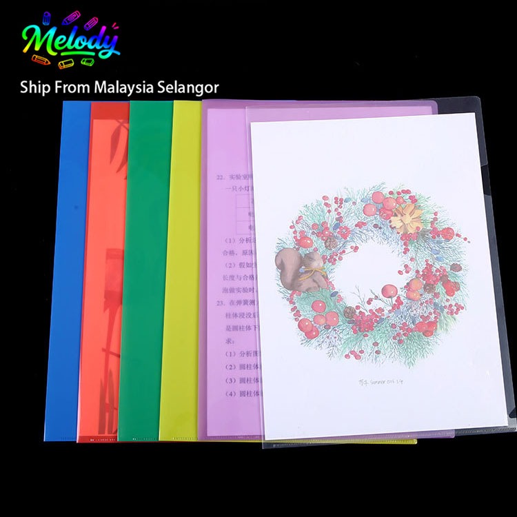 1PC A4 Colour Holder File L Shape Organizer Document Fail Office Fail ...