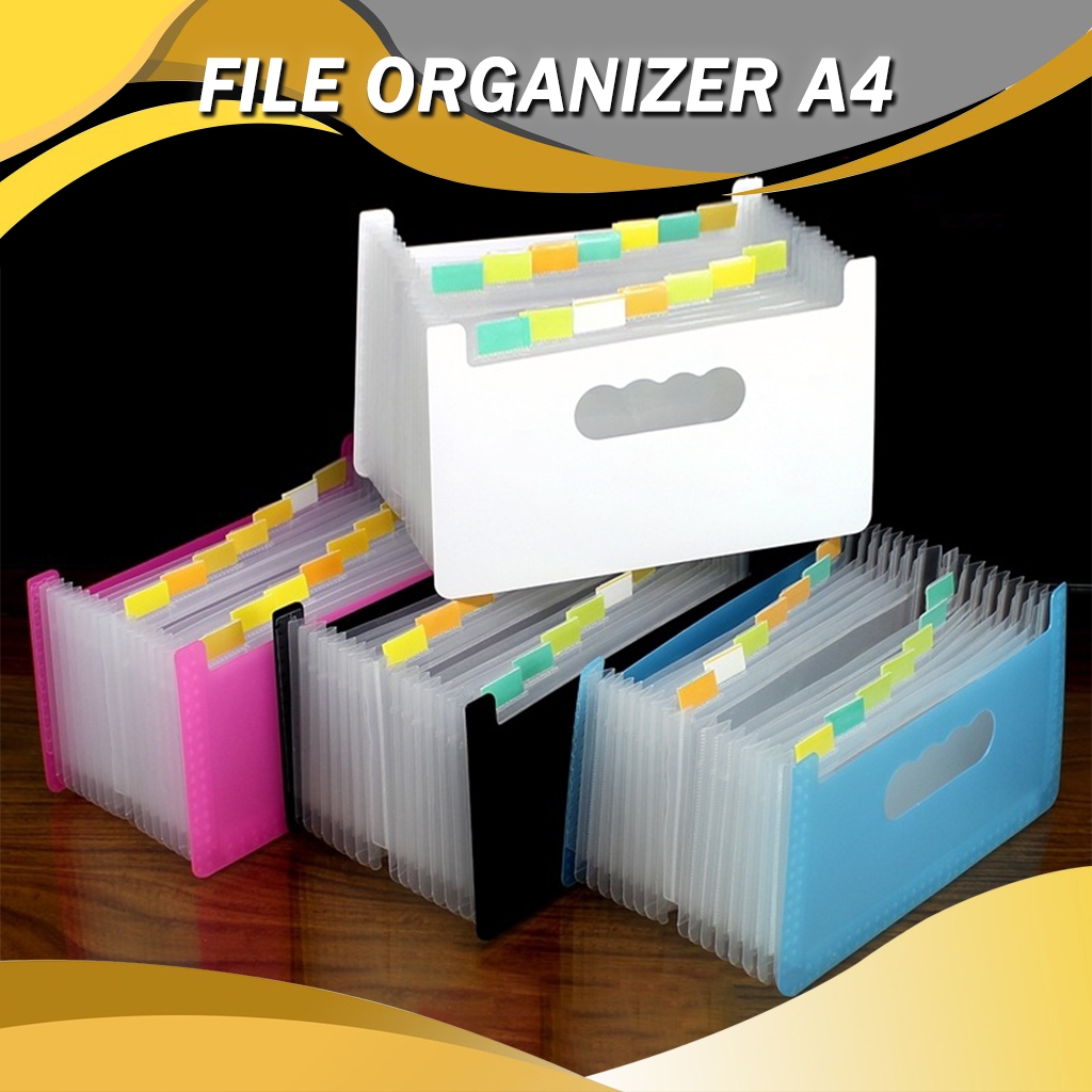 File Organizer A4 Expanding Paper Folders with 13 Pockets Letter Size ...