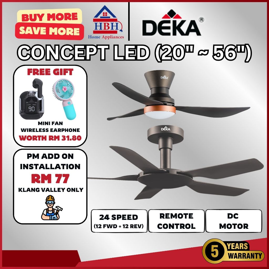 (FreeGift) Deka | Concept Series | 20" ~ 56" Inch | 3 Blades | 7 Speed ...