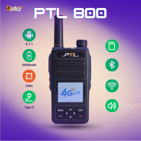 PTL 800-tak ada caj duduk Zello MURAH Bluetooth Andoird 4.4.4 Wifi ...