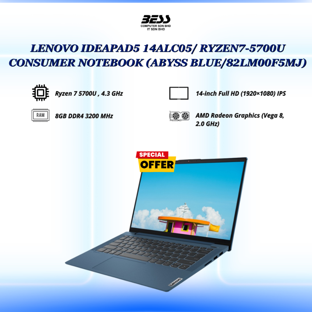 LENOVO IDEAPAD5 14ALC05/ RYZEN7-5700U CONSUMER NOTEBOOK | Shopee Malaysia