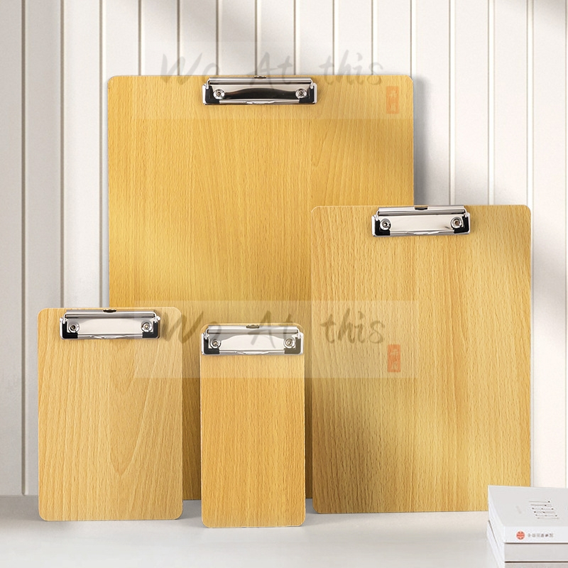 A4/A5 Wooden Clipboard Writing Pad Hard Board Clip Pad Folder Organizer ...