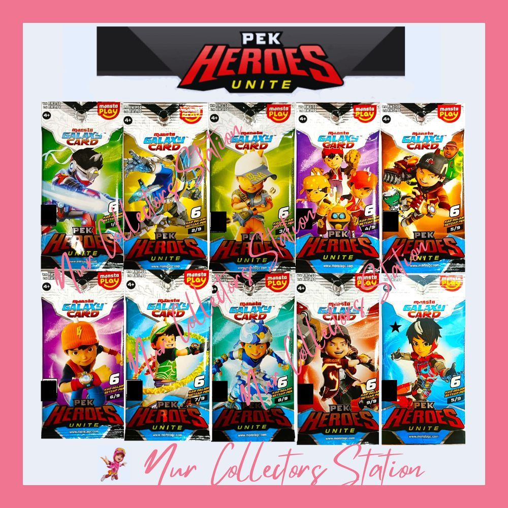 BOBOIBOY : MONSTA GALAXY CARD PEK HEROES UNITE (1 PEK SAHAJA) | Shopee ...