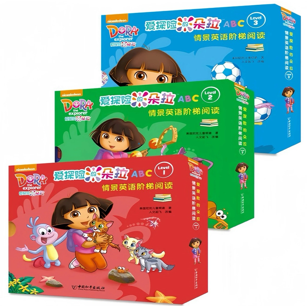 Nickelodeon Dora The Explorer Bilingual Enlightenment Story Book【3 Set ...