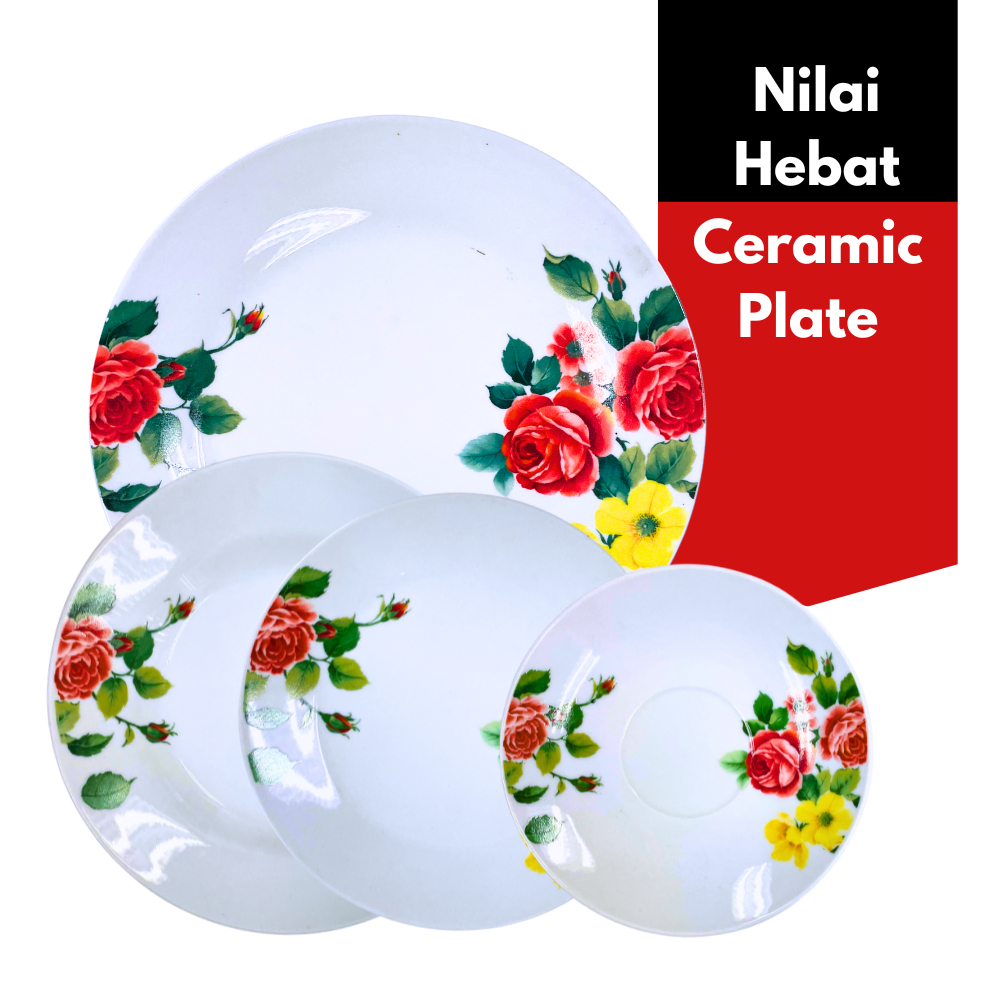 Satinni Vintage Country Rose Pinggan Seramik | Dinner | Sup | Dalam ...