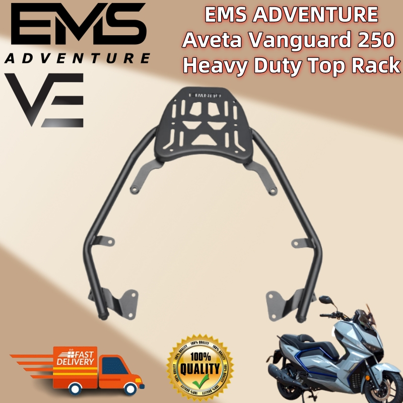 EMS Heavy Duty Top Rack For Aveta Vanguard 250 Motorcycle Monorack Rear ...