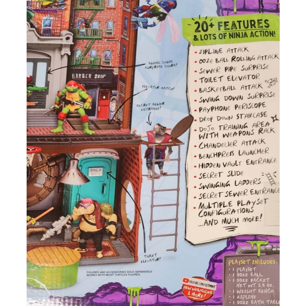 TMNT Mutant Mayhem Sewer Lair Playset Teenage Ninja Turtles Movie New ...