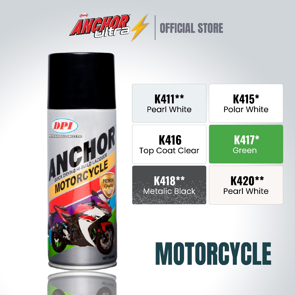 DPI Anchor Motorcycles Kawasaki Warna Kawasaki Green Hijau/ Spray Paint ...