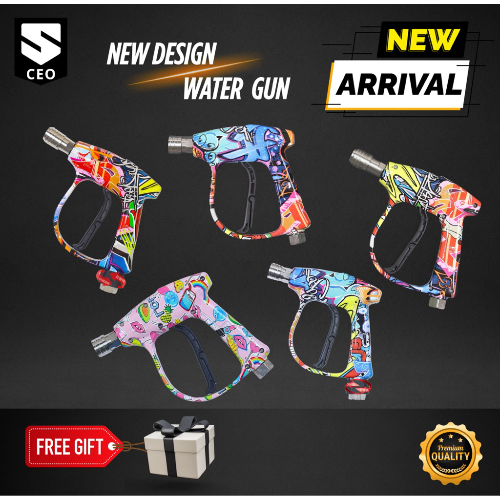 Painted High-Pressure Car Wash Water Gun for Car Washing Machine Gun ...