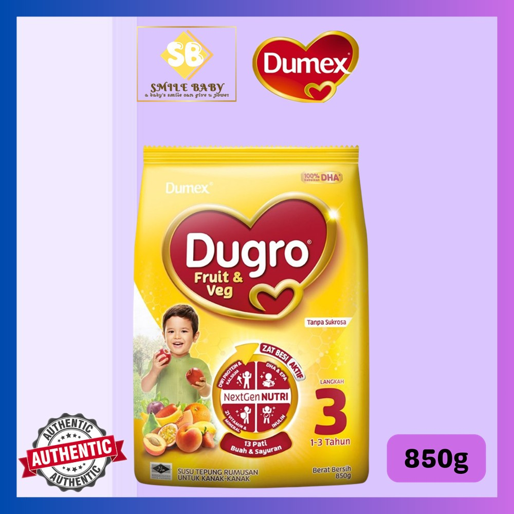 RM34.31* Dugro 3 Fruit and Vegi 850g x 1 pack | 1-3 years old | Shopee Malaysia