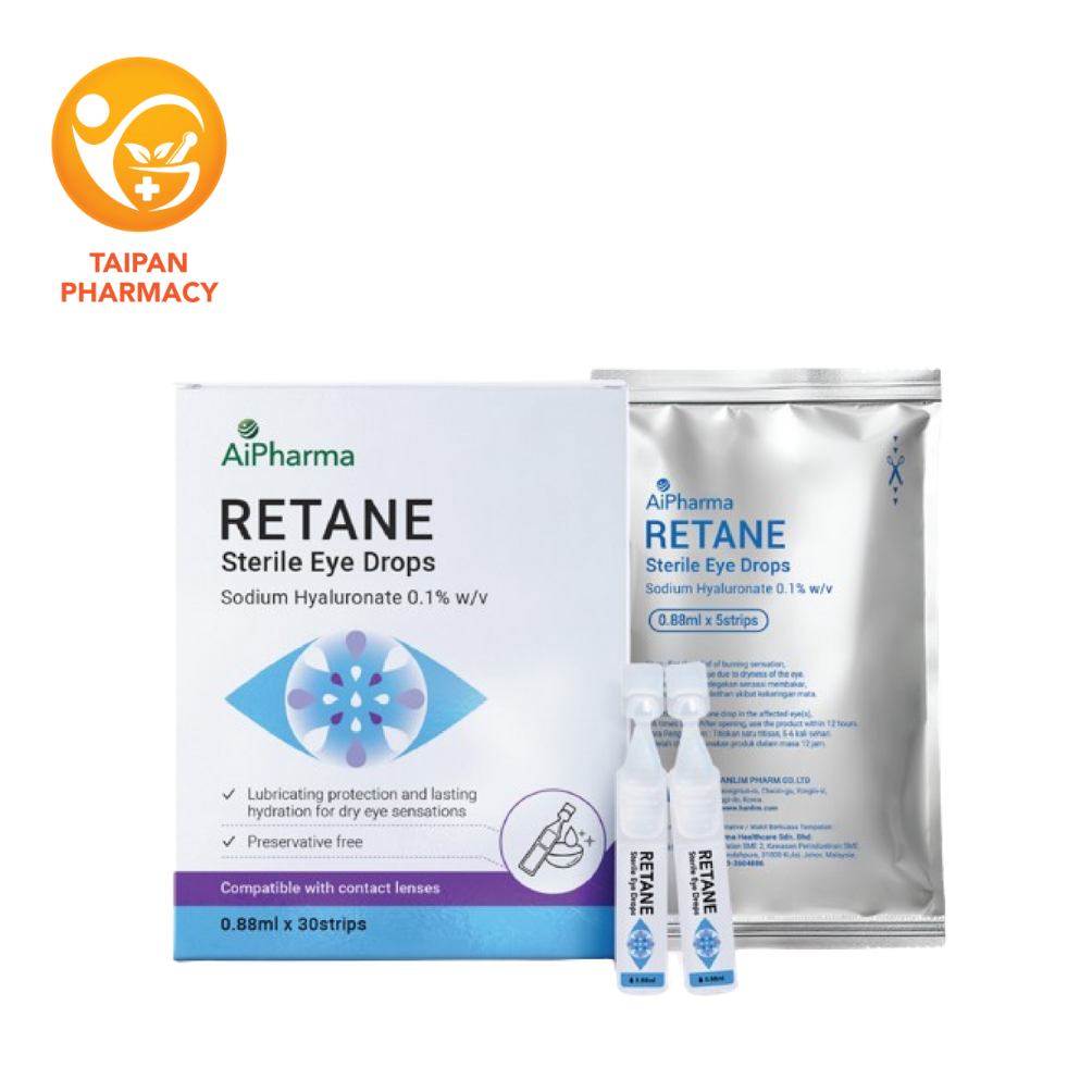 Aipharma RETANE Sterile Eye Drops PROMO PACK (2x30s FOC 10s) | Shopee ...