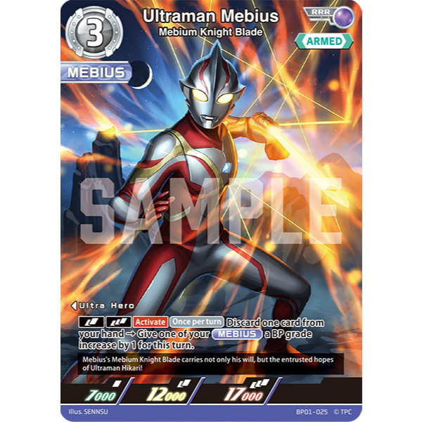 Ultraman Card Game BP01-025 RRR Ultraman Mebius Mebium Knight Blade (en) | Shopee Malaysia