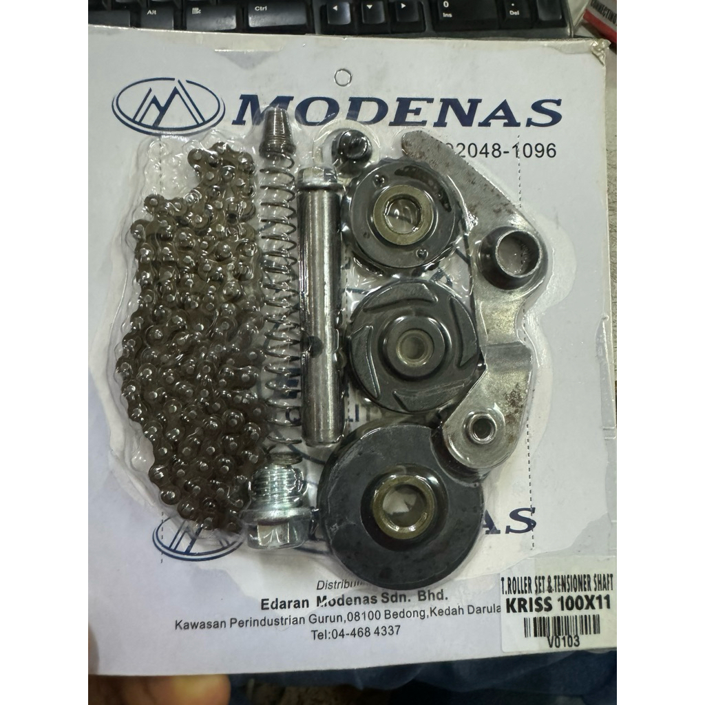 Modenas KRISS100 CT100 TIMING ROLLER SET TIMING CHAIN TENSIONER SHAFT SET 11 ITEM tensioner ...