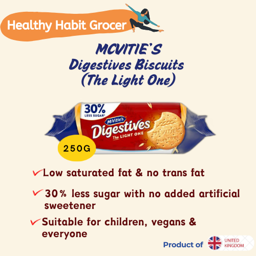 MCVITIE'S Digestives Biscuits (The LIGHT One) - 250g (Exp Date: Oct ...