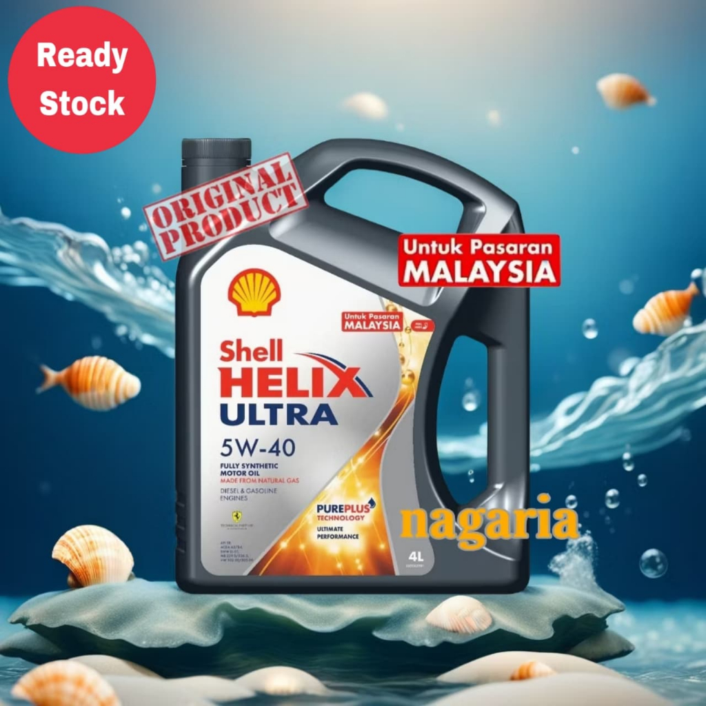 P.M Shell Helix Ultra 5W40 (4 Liter) Fully Synthetic Engine Oil ...