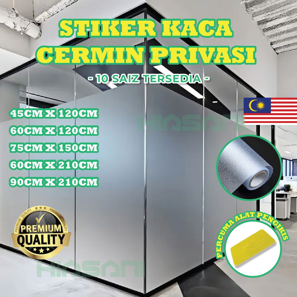 HIASANI 45cm/50cm/60cm/90cm/120cm Privacy Window Tinted Film Frosted ...
