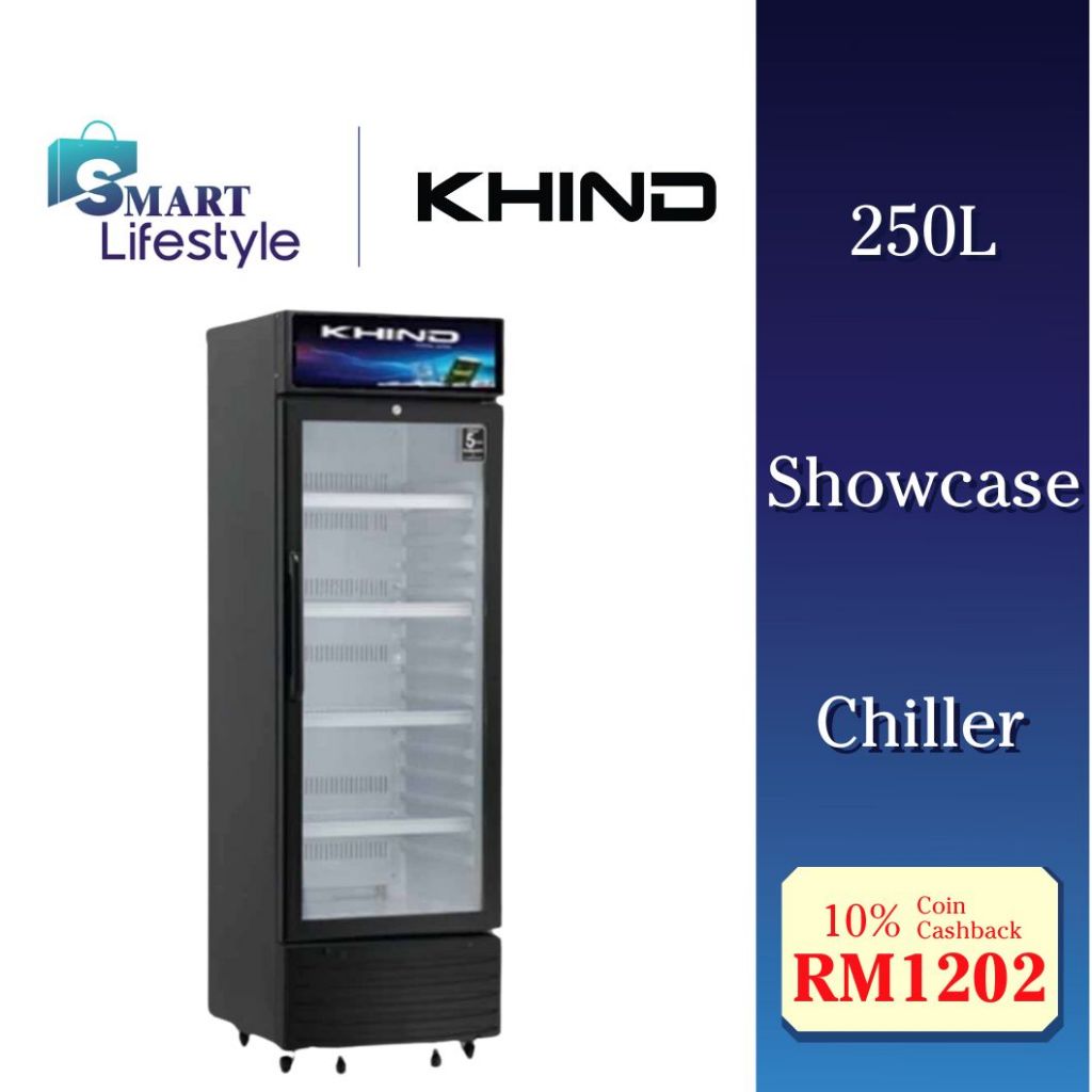 KHIND 250L DISPLAY CHILLER SHOWCASE KDS250 | Shopee Malaysia