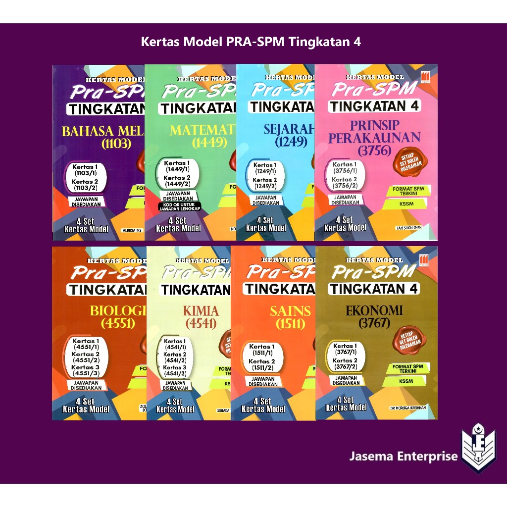 Kertas Model PRA-SPM Tingkatan 4 BM | English | Matematik | Sains | Sejarah | Biologi | Kimia ...