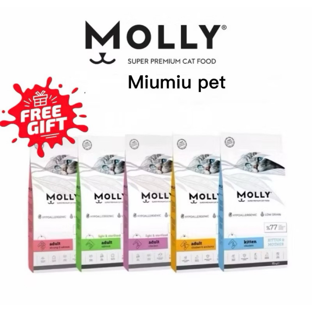 Molly super premium cat dry food & Low Grain Cat and Kitten -2Kg ...