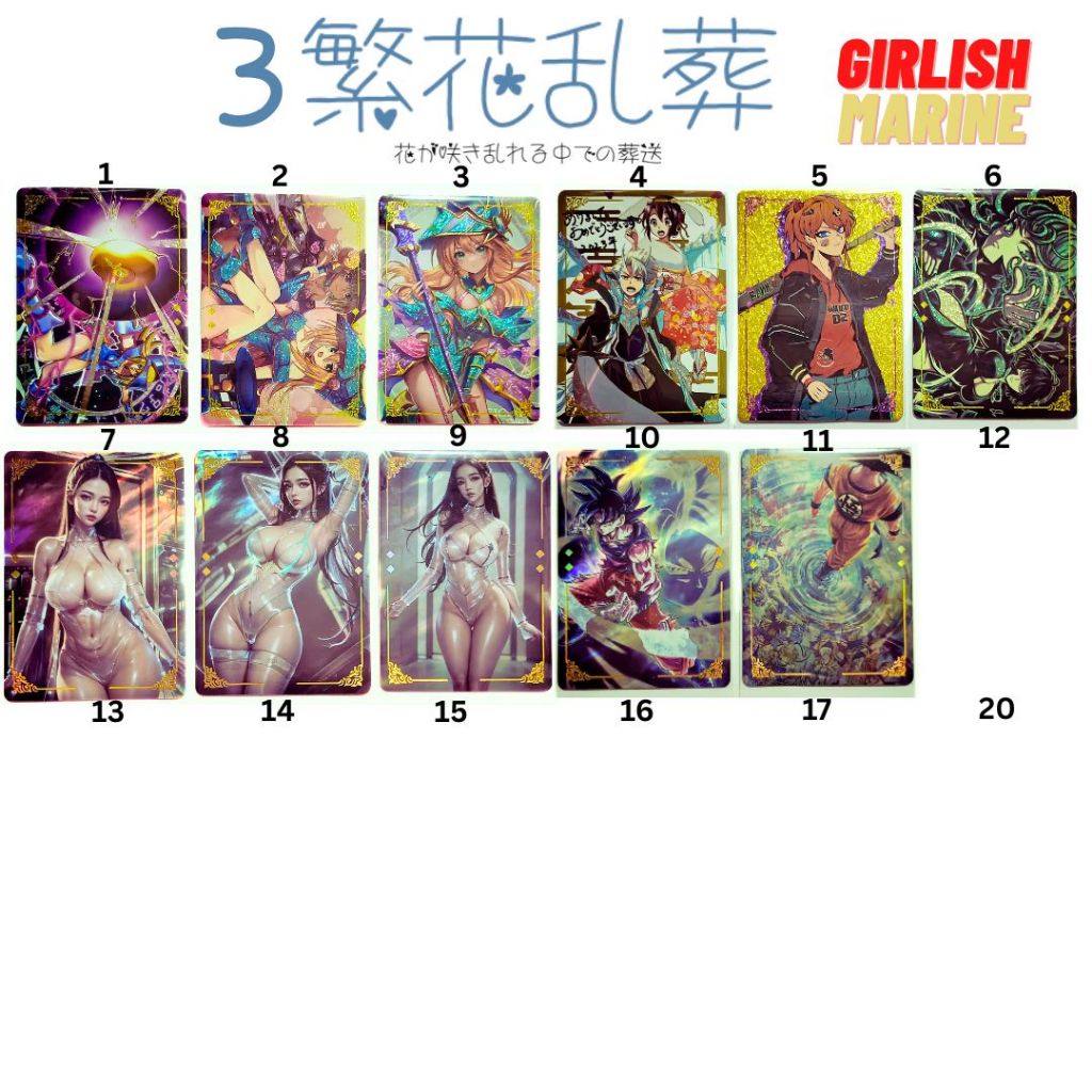 [DIY CARD]DIY custom ANIME card 繁花乱葬 mix 003-W0078 | Shopee Malaysia