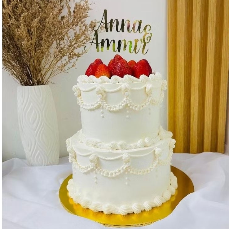 CUSTOM CAKE TOPPER NAMA (BUKAN ACRYLIC) | Shopee Malaysia