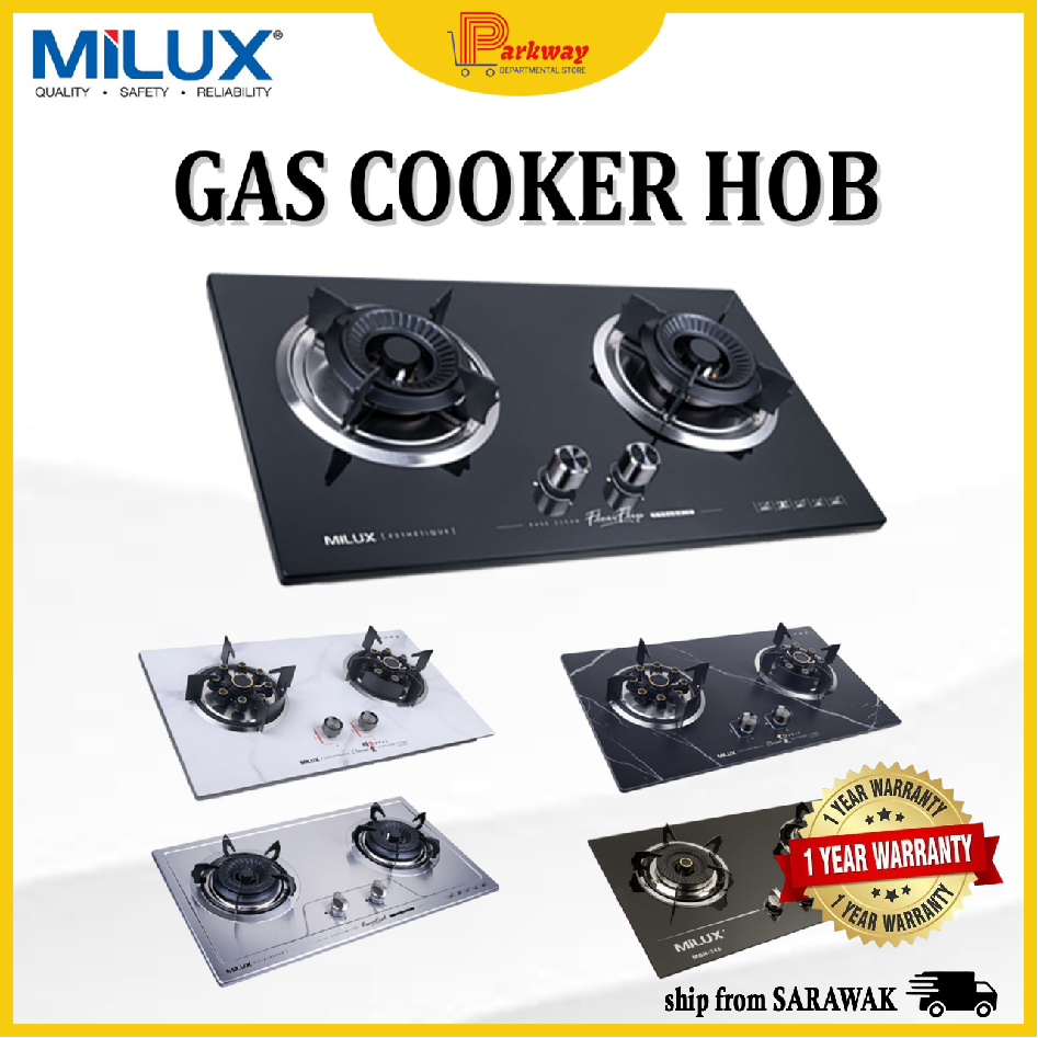 [EAST MSIA]MILUX Stainless Steel Built-In Gas Cooker Hob Double Burner ...