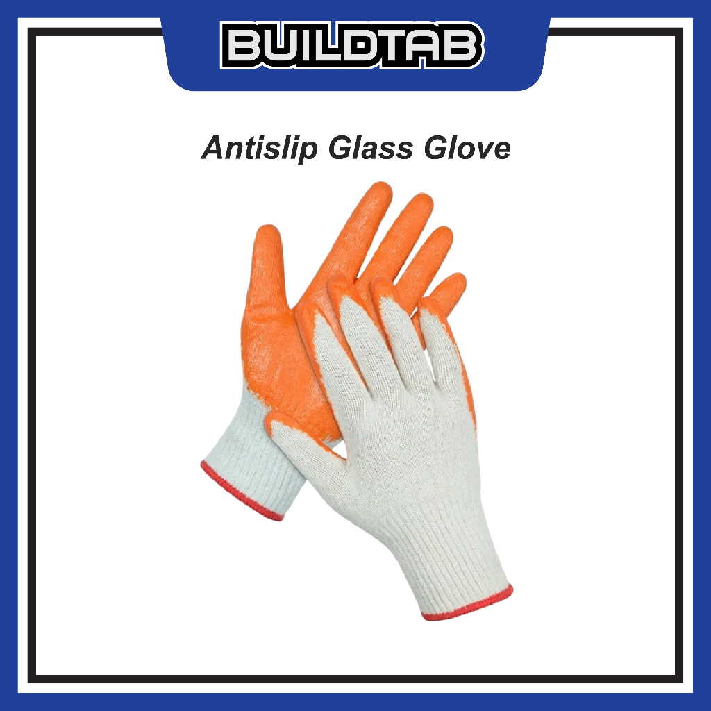 Sarung Tangan Getah (1 pair) Rubber Hand Glove Latex Coated Anti Slip ...