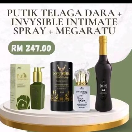 COMBO PADU MEGA RATU + PUTIK TELAGA DARA + INVIISIBLE INTIMATE SPRAY ...