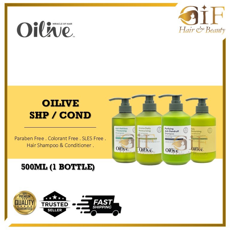 Oilive #OS1 Moisturizing Shampoo / #OS2 Anti Dandruff / #OS3 Anti Hair Loss / #OC1 Conditioner ...
