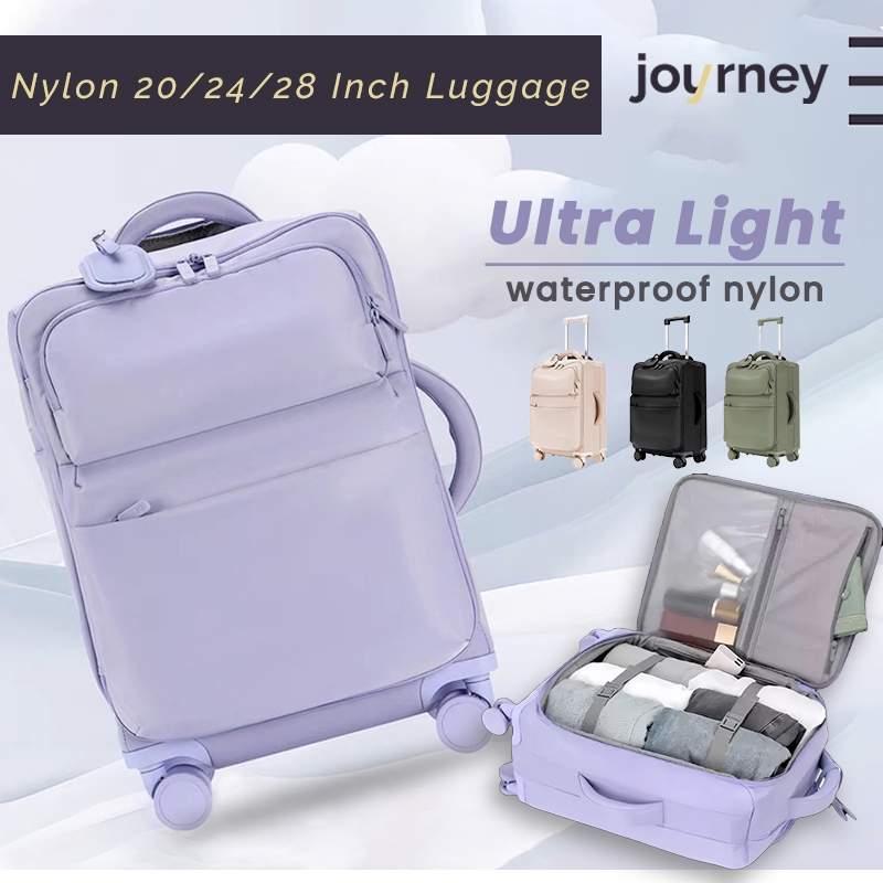 Ultra Light Nylon Luggage 20/24/28 Inch USB Charging Port waterproof ...