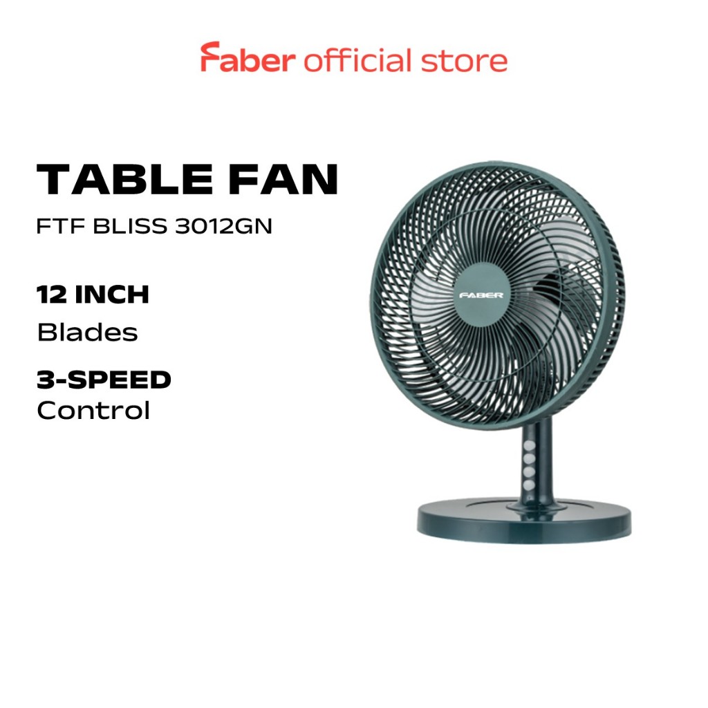 Faber Table Fan FTF Bliss (12") 3012GN | Shopee Malaysia