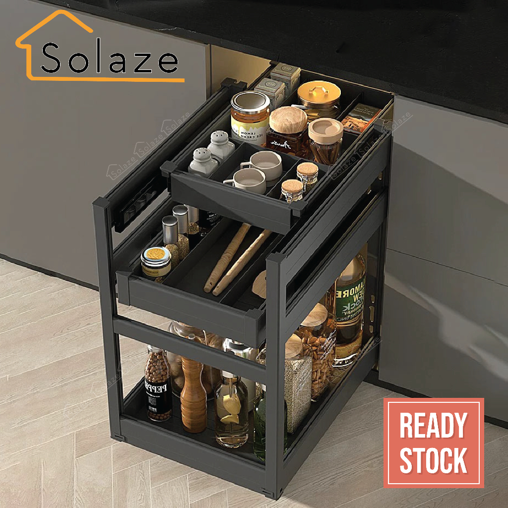 Solaze Kitchen Organizer Pull Out Cabinets Multipurpose Storage Rack ...