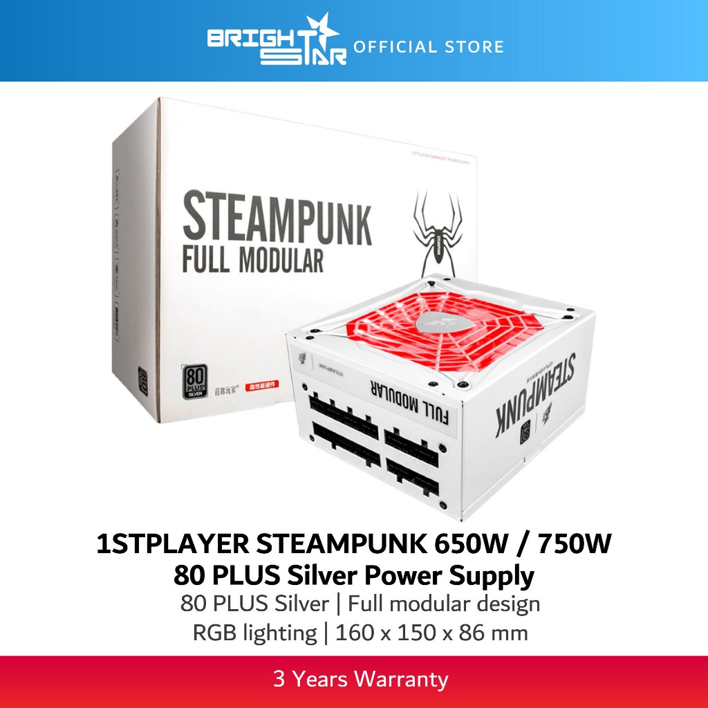 1STPLAYER STEAMPUNK PS-750AX 750W 80 PLUS SILVER FULL MODULAR PSU ...