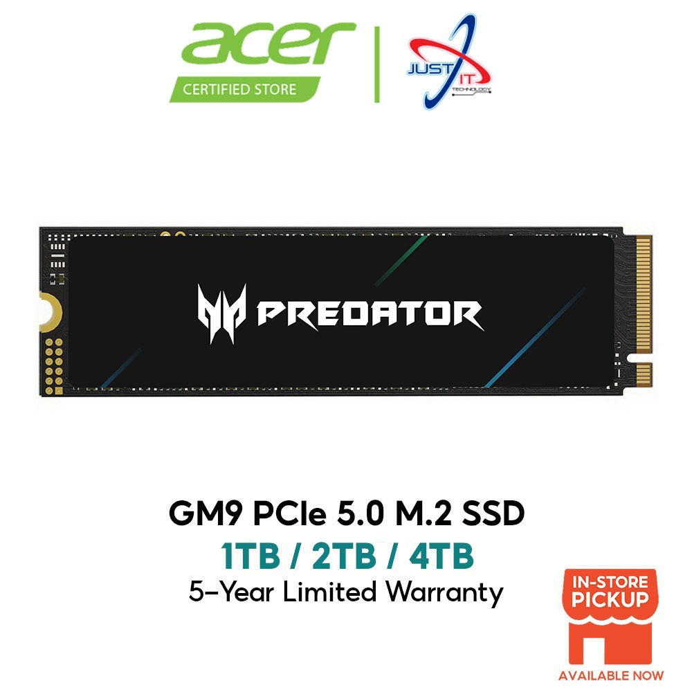 ACER PREDATOR GM9 GEN5 NVME M.2 PCIE 5.0 | Shopee Malaysia