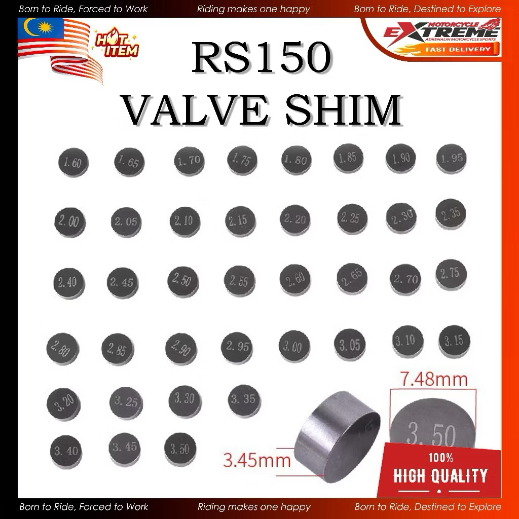 Valve Shim Honda Rs150 2.0 to 3.0 2.3 2.5 2.8 pm me ur size | Shopee ...